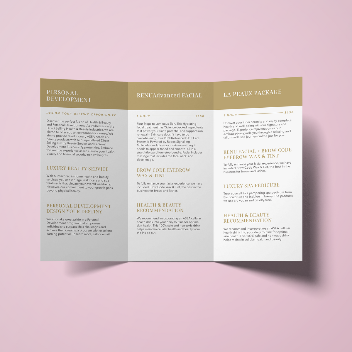 Tri-Fold Brochure – Long Story Short Design and Print