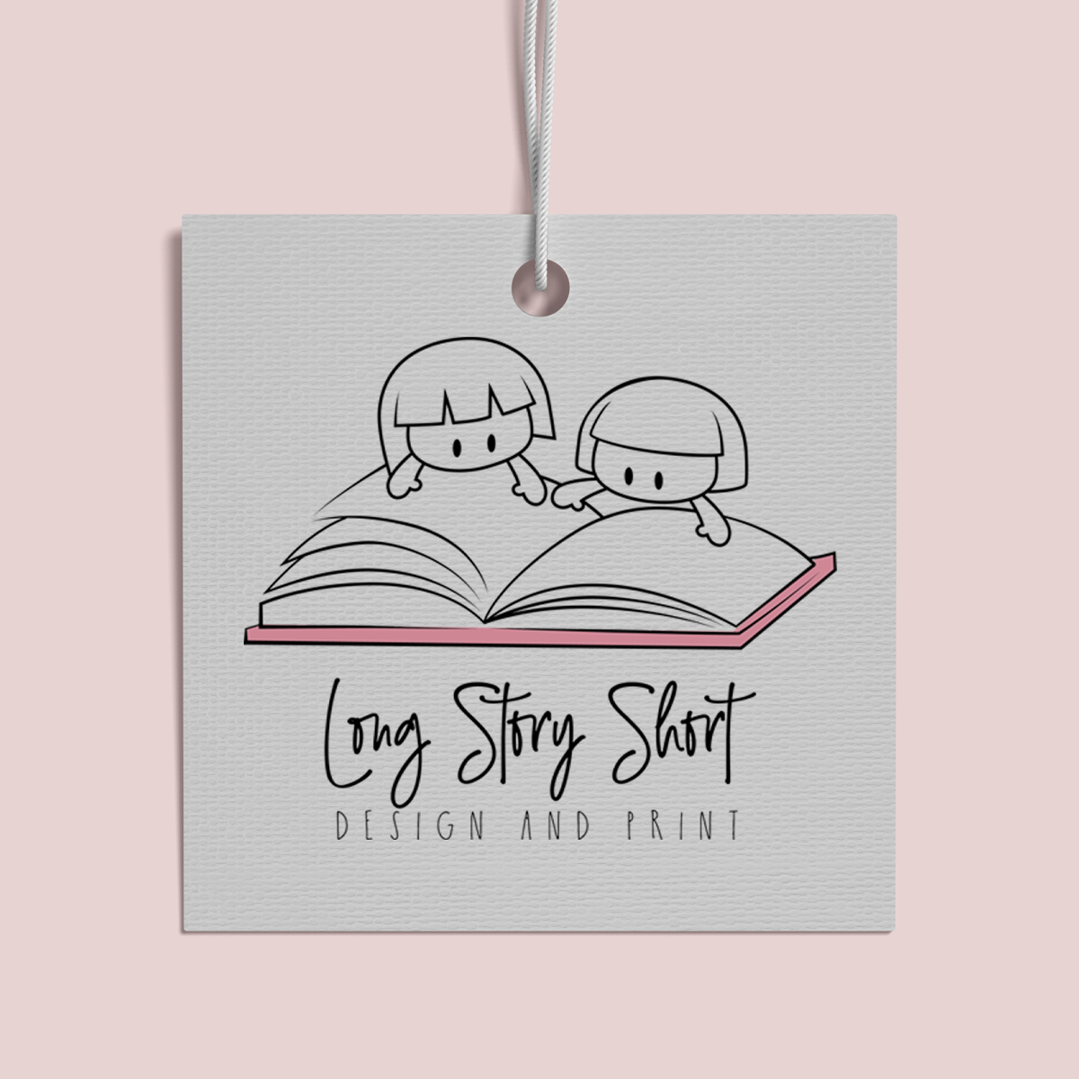 50mm Square Linen 350gsm Swing Tags – Long Story Short Design and Print