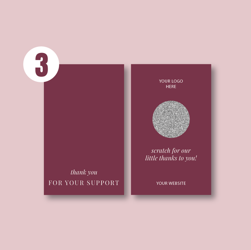 Customer Loyalty Scratchie Cards – Long Story Short Design and Print