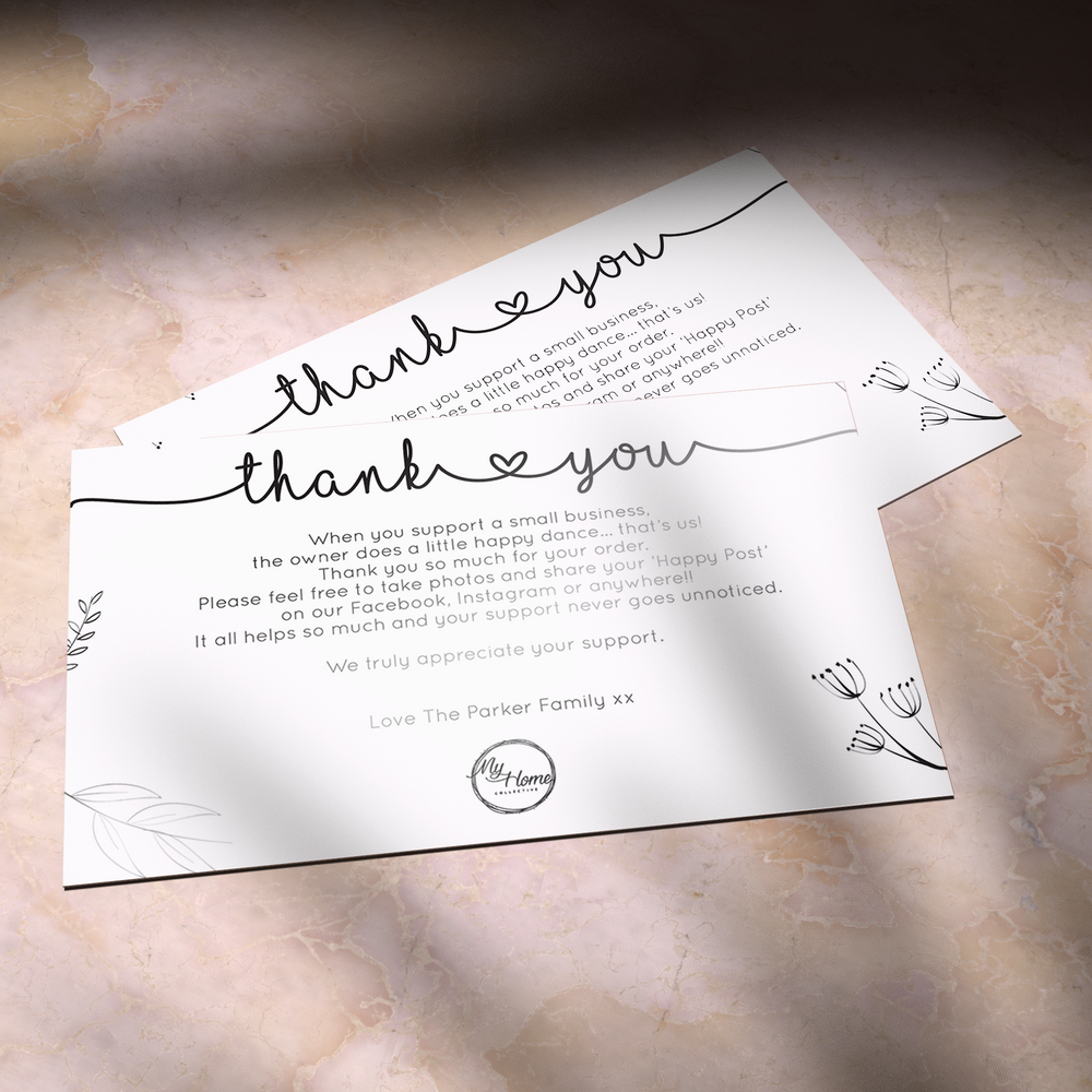 Thank you card design and Print – Long Story Short Design and Print