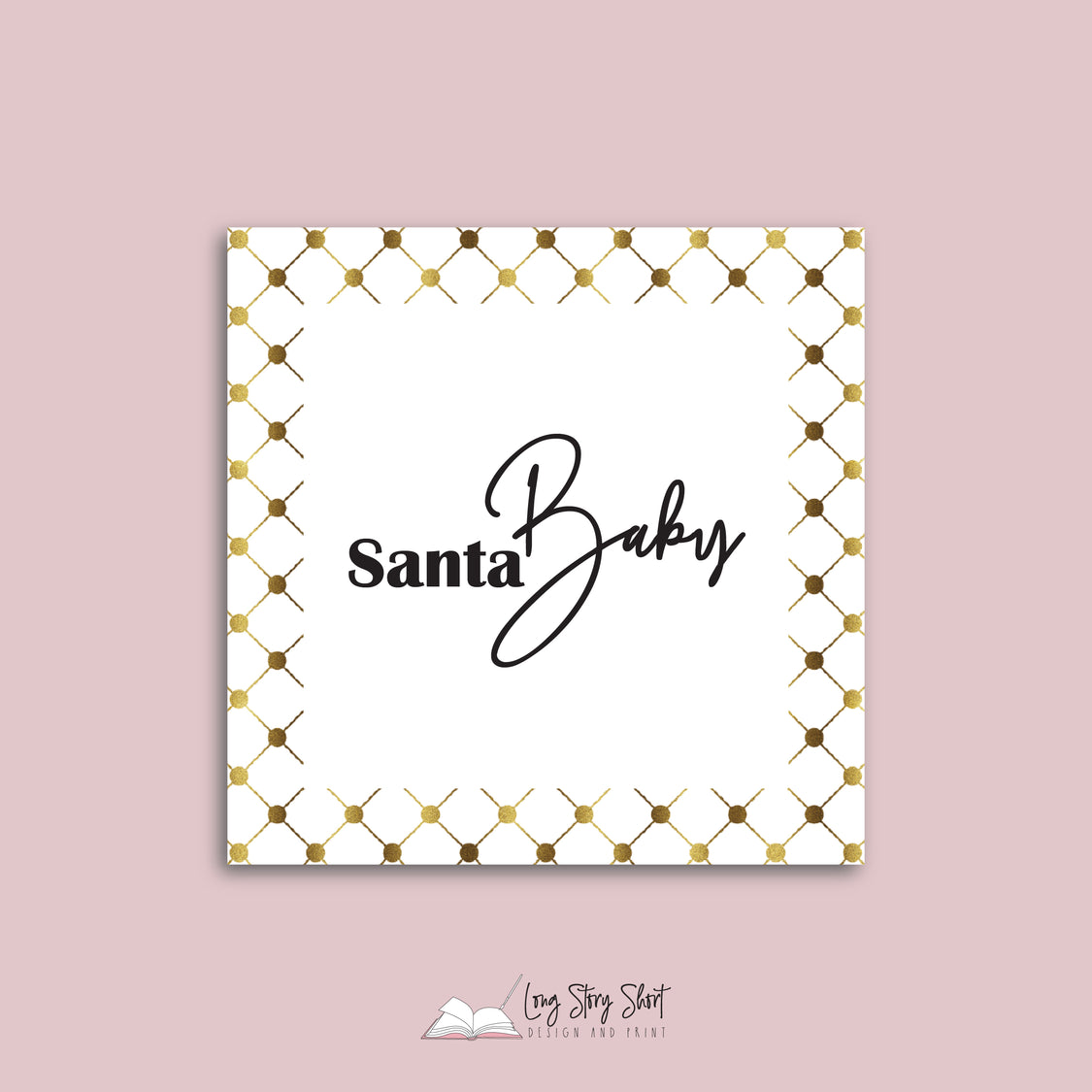 WHITE & GOLD Square Christmas Vinyl Label Pack Square Matte/Gloss ...