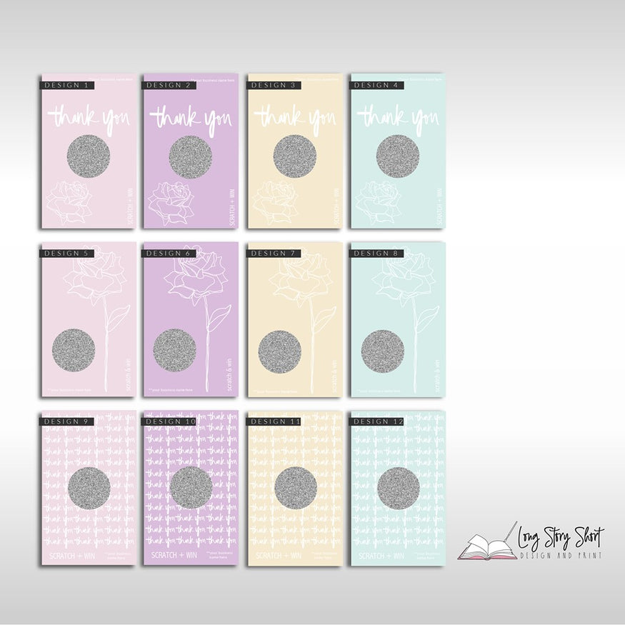 Customer Loyalty Scratchie Cards – Long Story Short Design and Print
