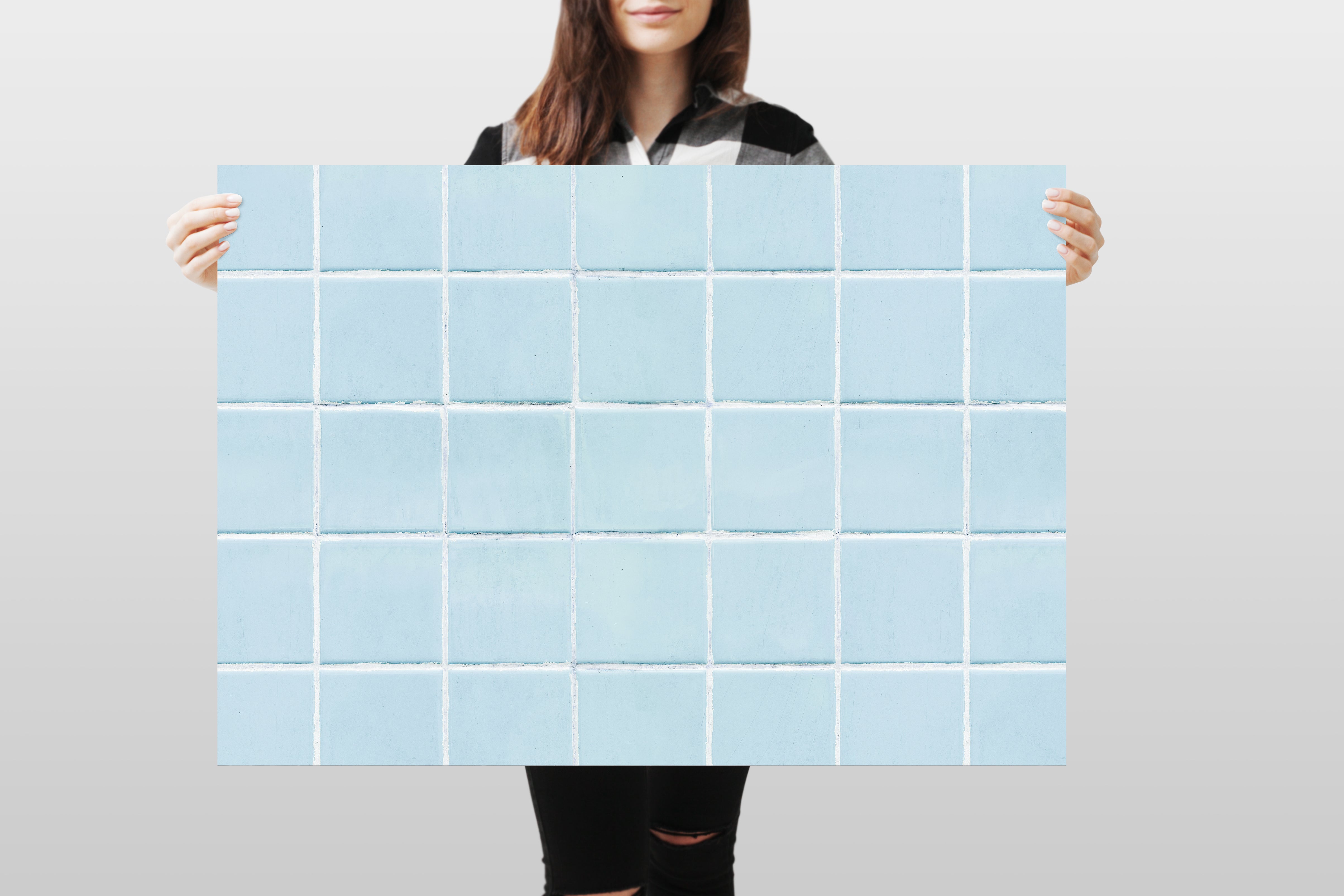 Photography Backdrop - Blue Tiles – Long Story Short Design and Print