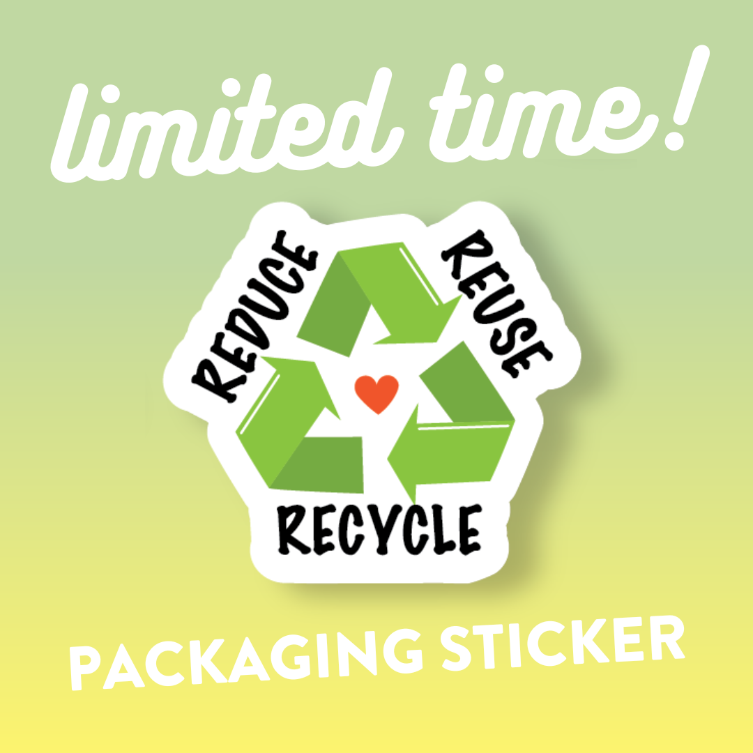 'Reduce, Reuse, Recycle' Packaging Labels (Eco Matte Vinyl) – Long ...