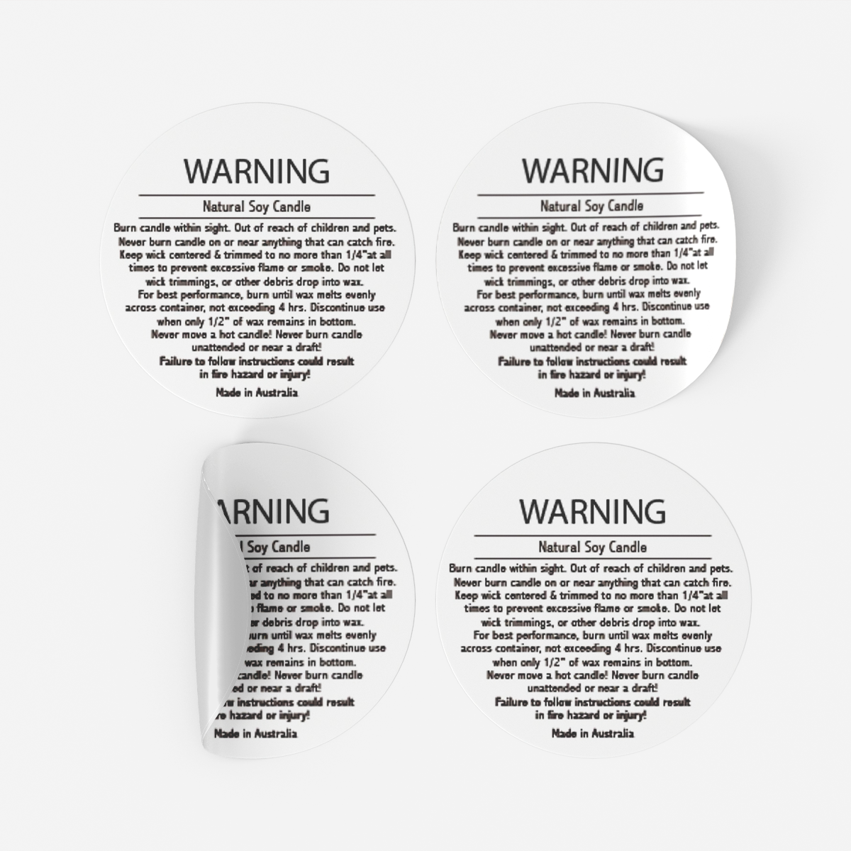 Warning Labels with fragrance – Long Story Short Design and Print