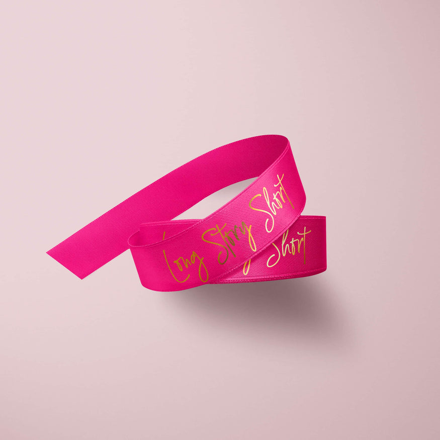 Custom Printed Ribbon – Long Story Short Design and Print